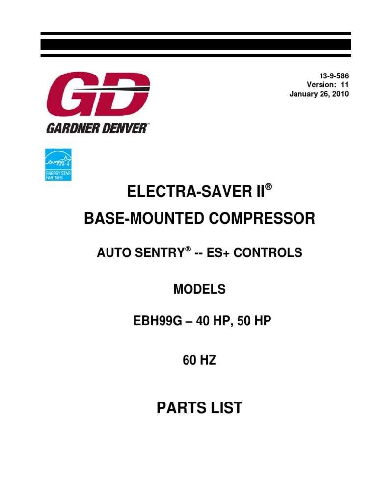 Gardner Denver EBH99G-PARTS | PDF