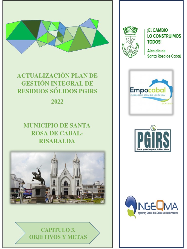 Objetivos y Metas de Santa Rosa de Cabal | PDF | Residuos | Reciclaje