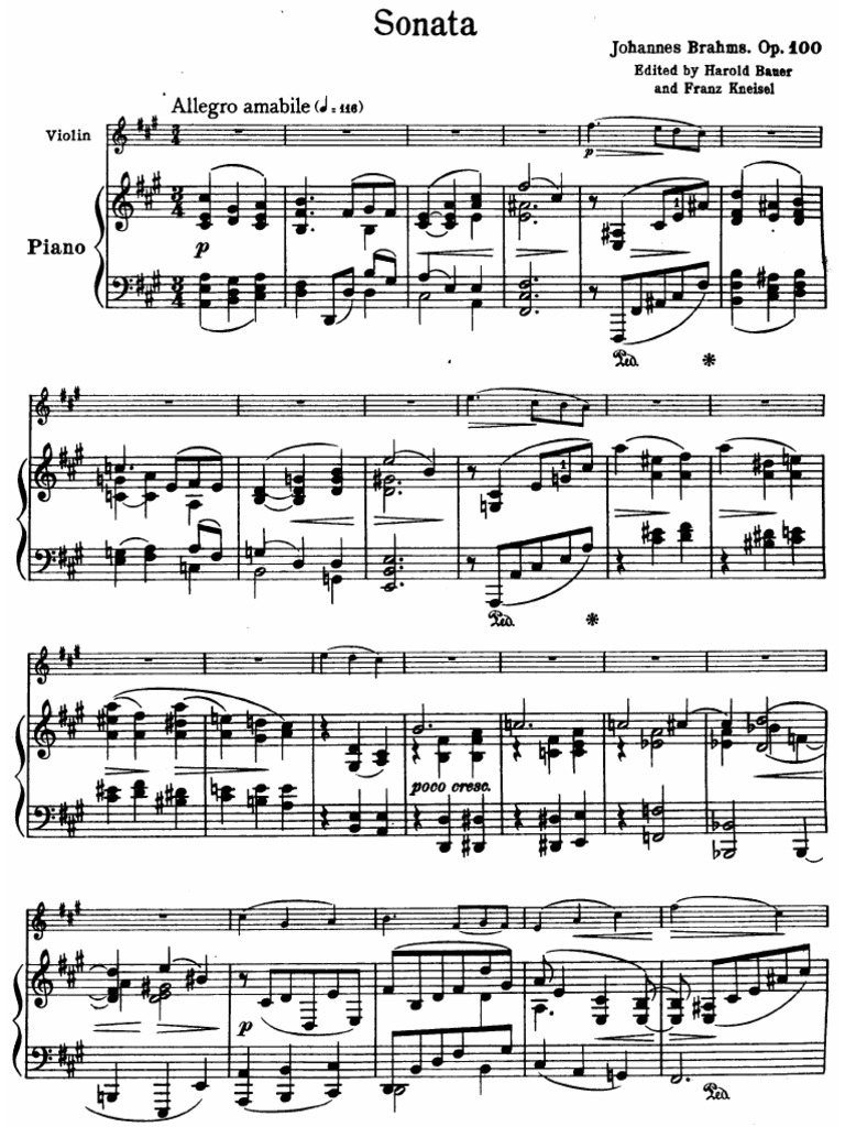 Brahms Violin Sonata 2 Score | PDF