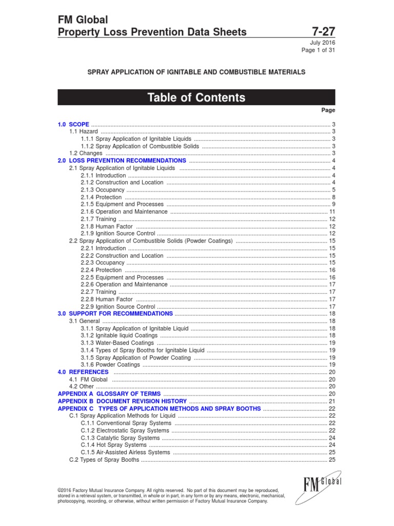 FMDS0727 - Spray Applications of Ignitable and Combustible Materials ...