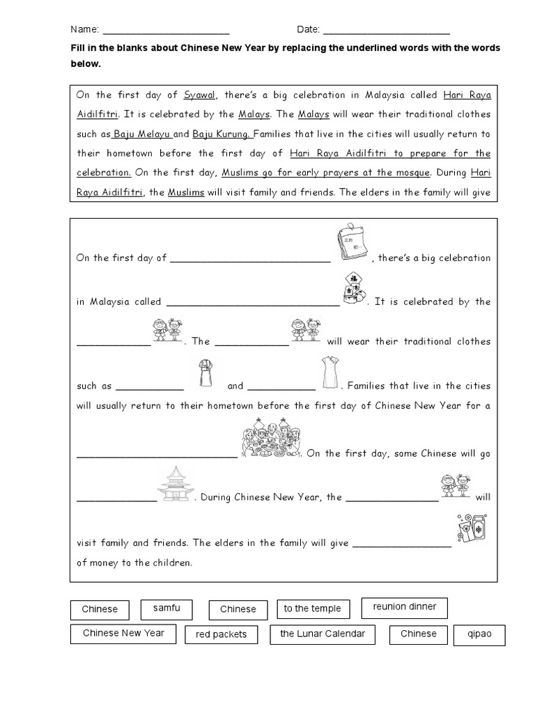 Celebration Worksheet | PDF