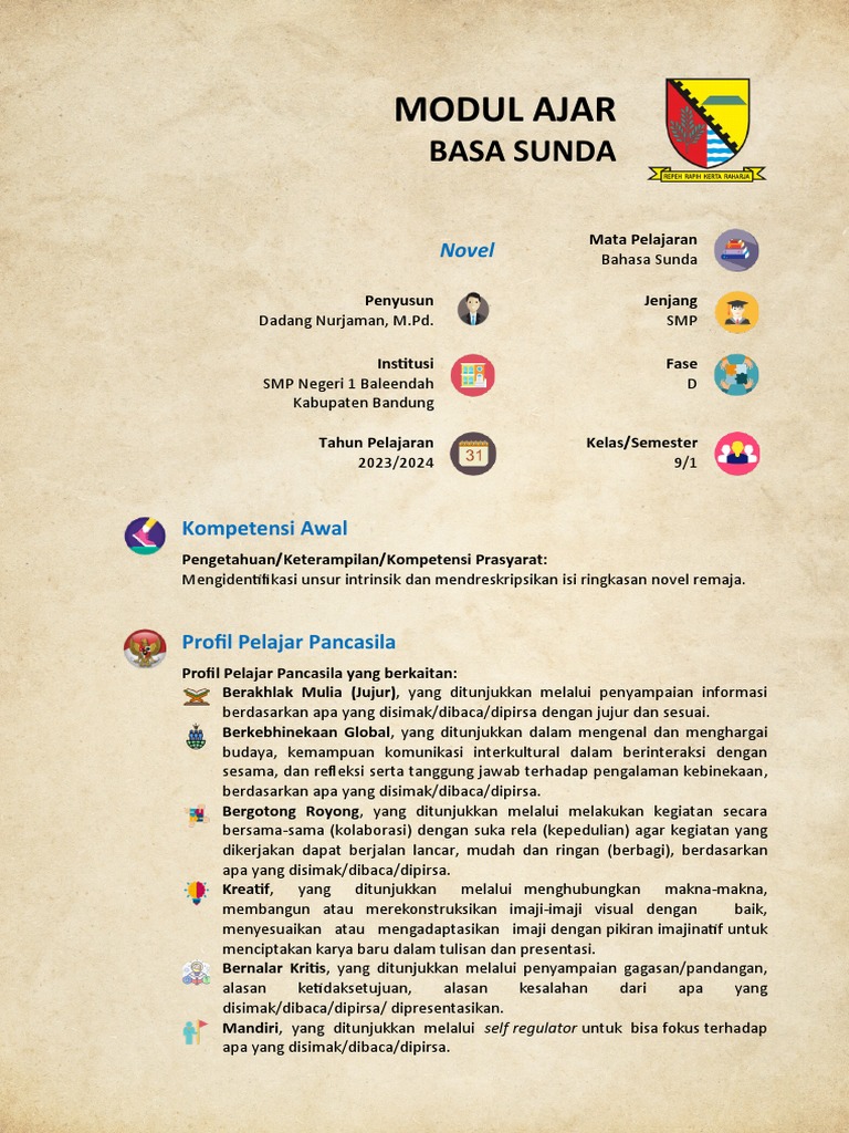 Modul Ajar - Novel | PDF