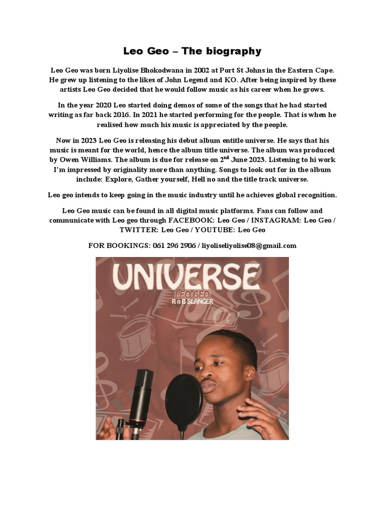 Leo Geo Biography | PDF