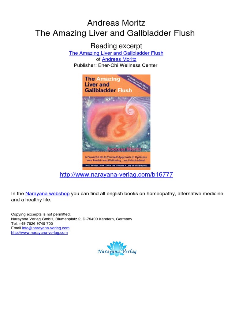 The Amazing Liver and Gallbladder Flush Andreas Moritz.16777 2excerpts | PDF