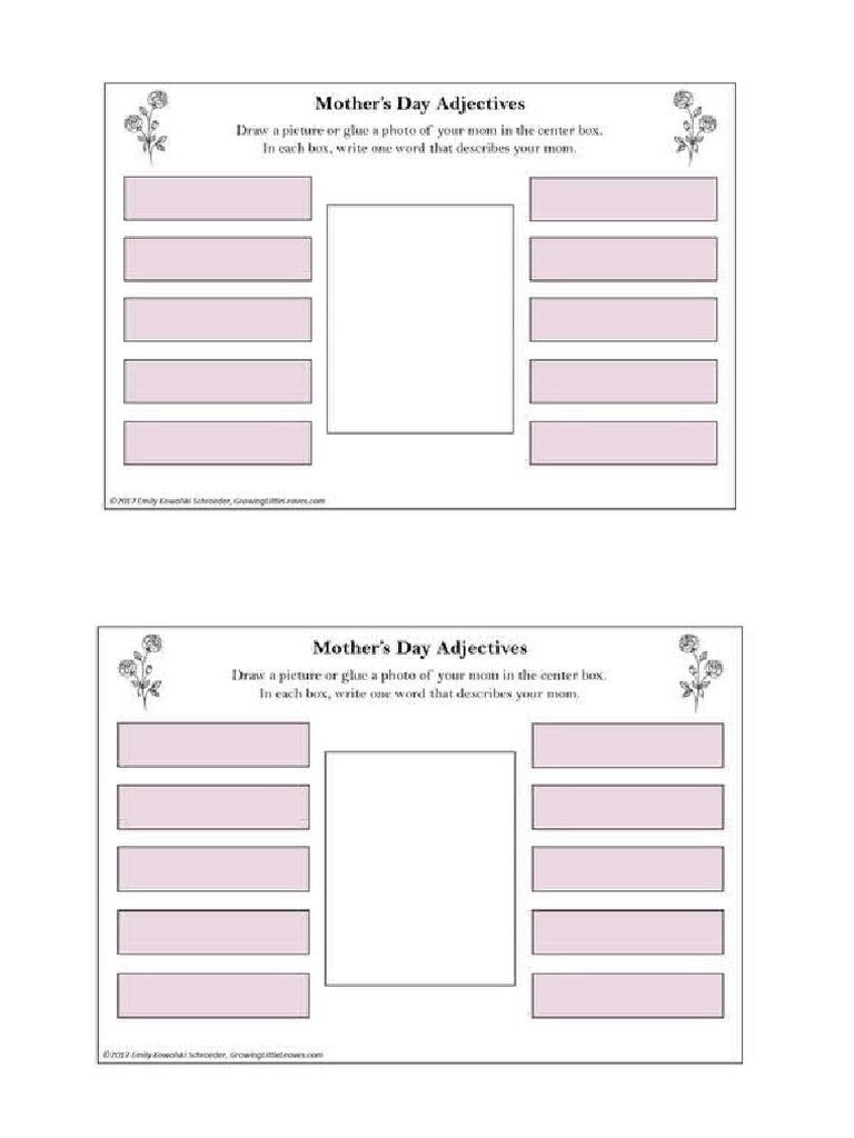 Mothers Day Adjectives | PDF