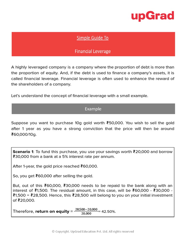 UpGrad+Simple+Guides +Financial+Leverage | PDF | Equity (Finance ...