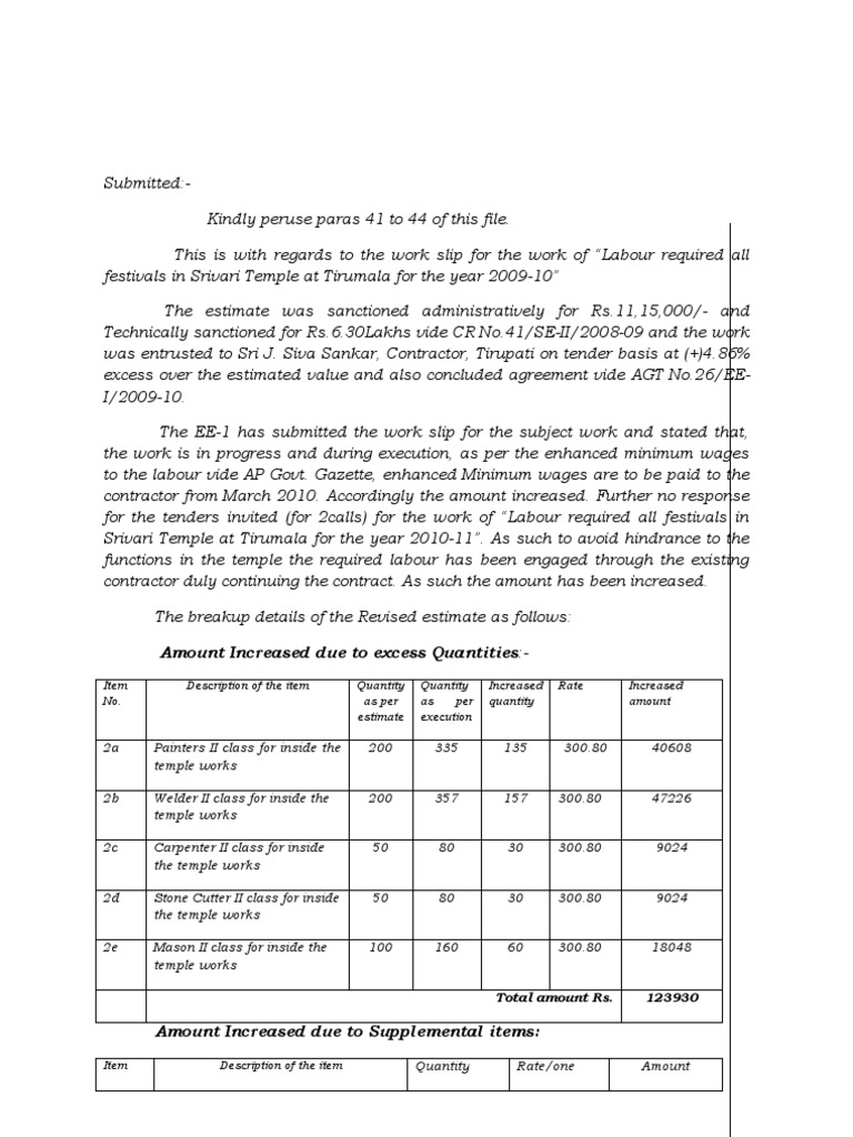 Revised Estimate for Temple Works | PDF | Structural Engineering ...