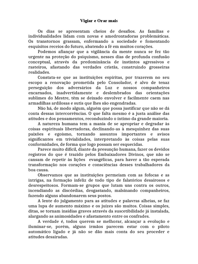 832 - Vigiai e Orai - Alberto Fonseca | PDF