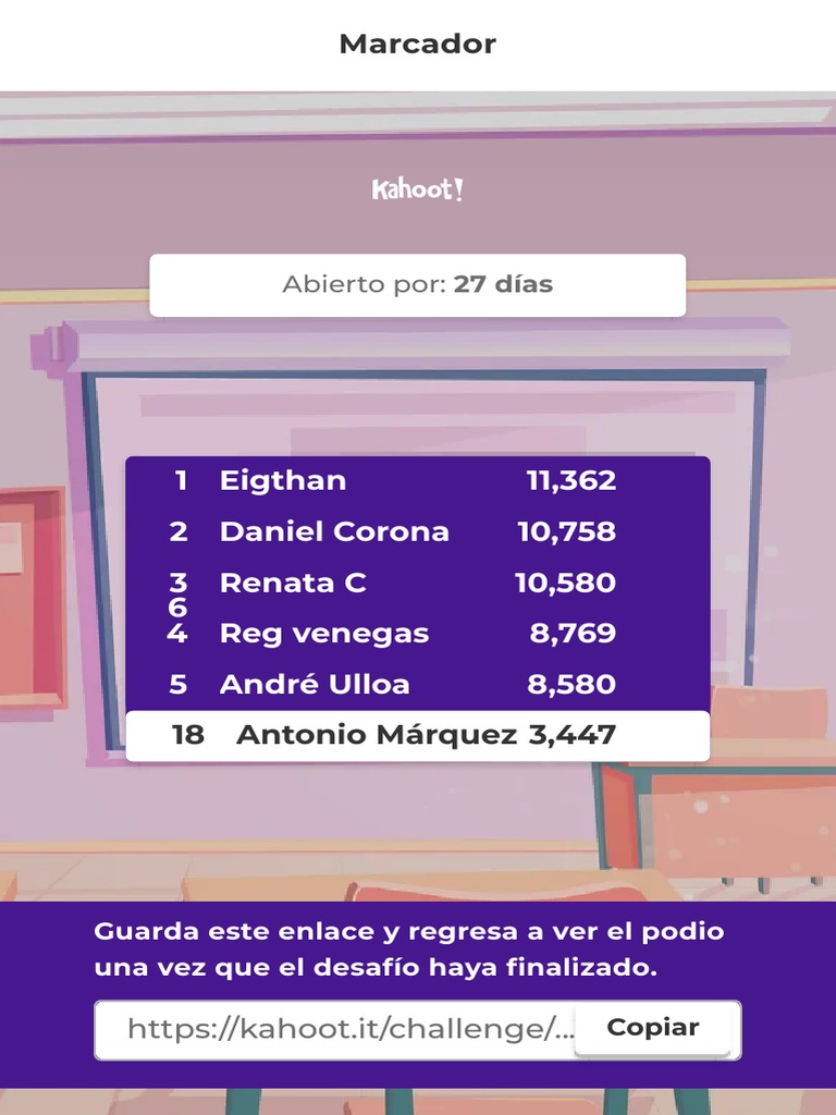 Ingresa Un Nombre - Kahoots Asignados - Kahoot! | PDF