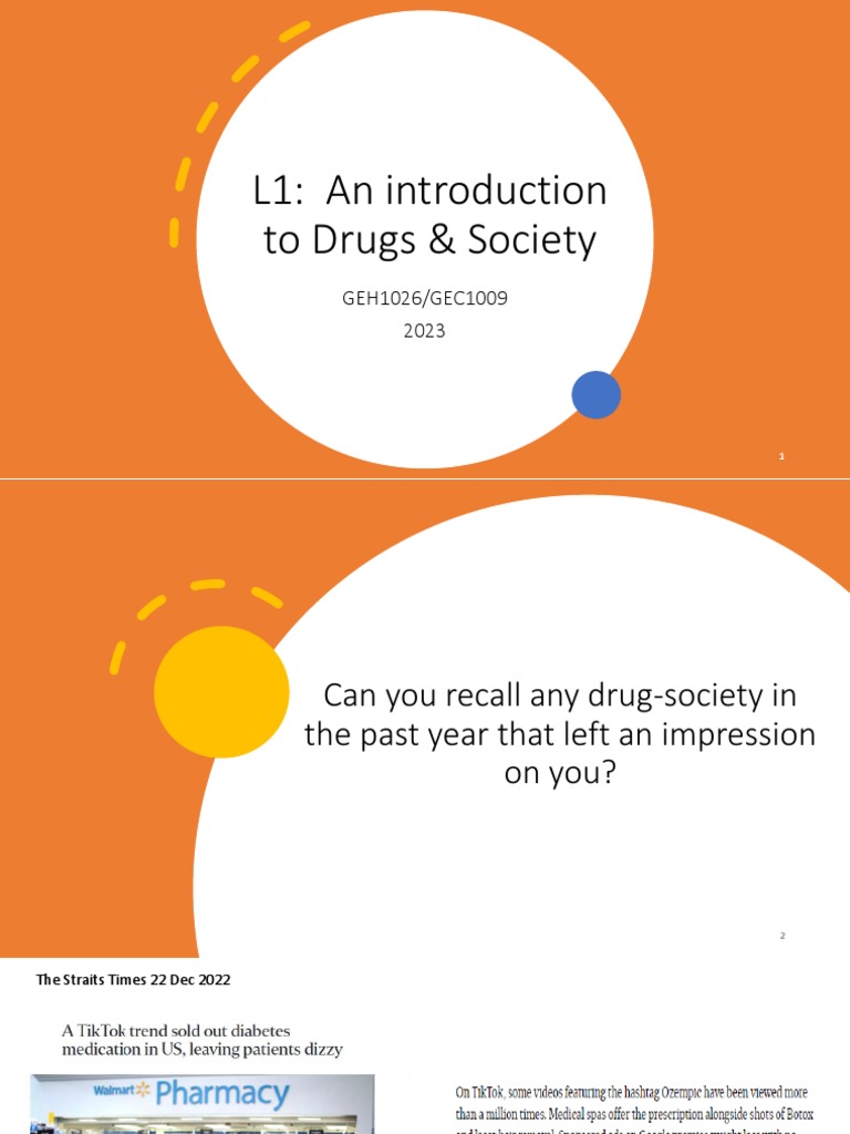 Drugs and Society - Introduction | PDF