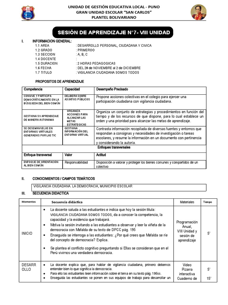Sesion de Ap-Dpcc-Propuesta | PDF | Aprendizaje | Maestros