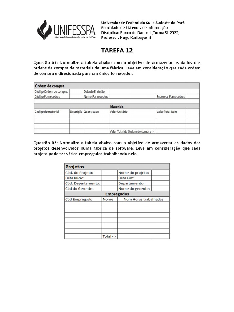 Tarefa 12 | PDF
