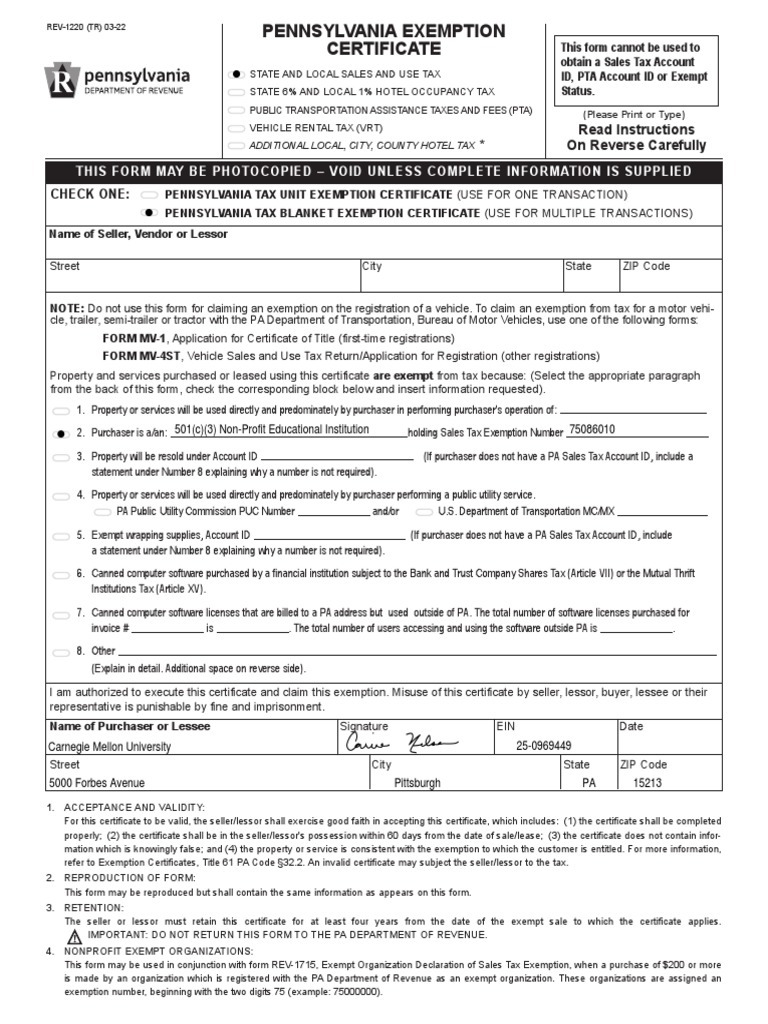 Pa Exemption | PDF
