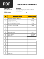 Format Rekap Orderan Kosong | PDF