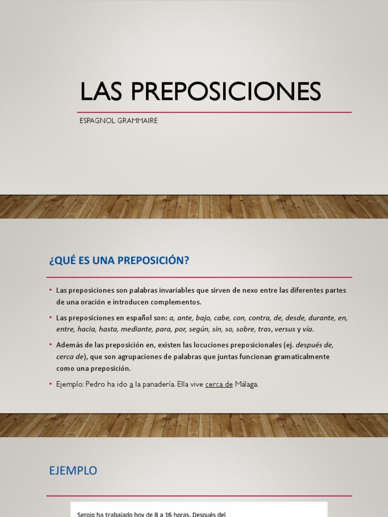 Preposiciones 1 | PDF