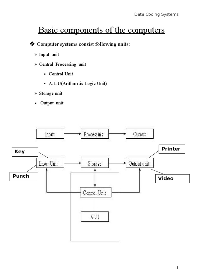 1 Basic Component | PDF | Computer Data Storage | Input/Output