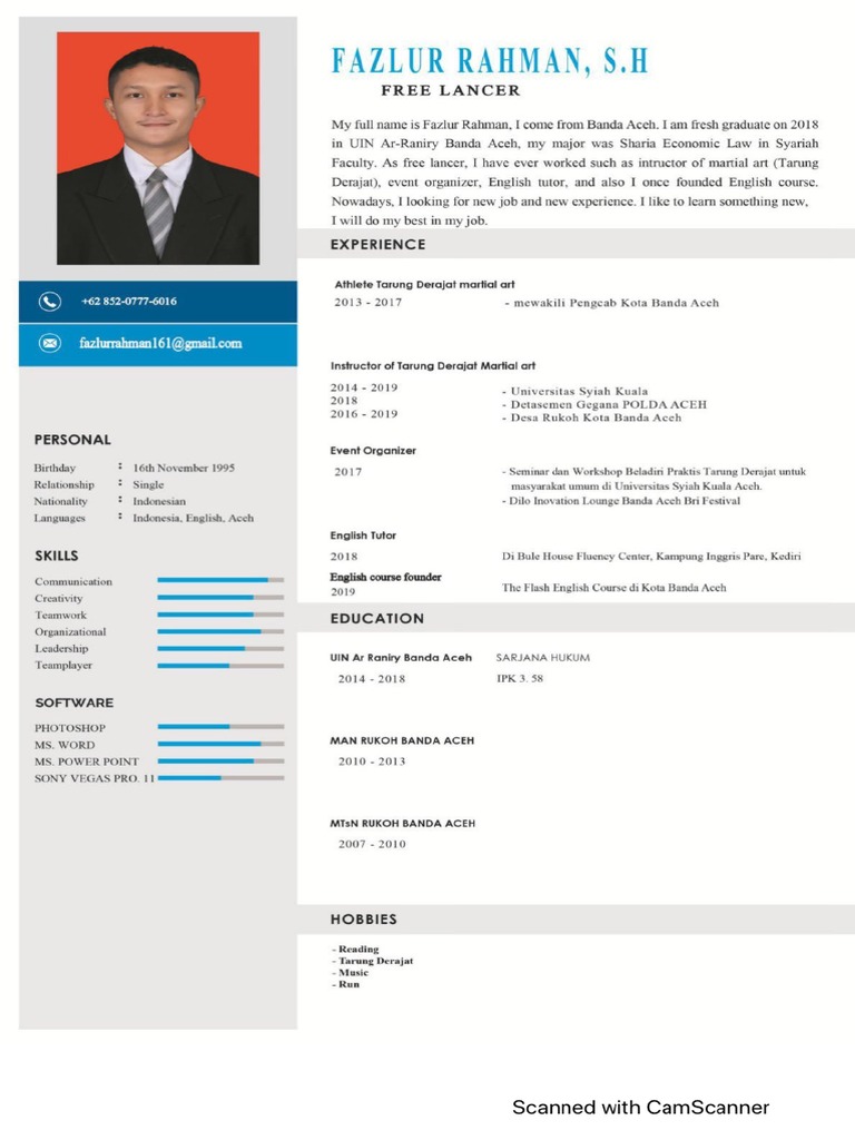 Contoh CV Terbaik | PDF