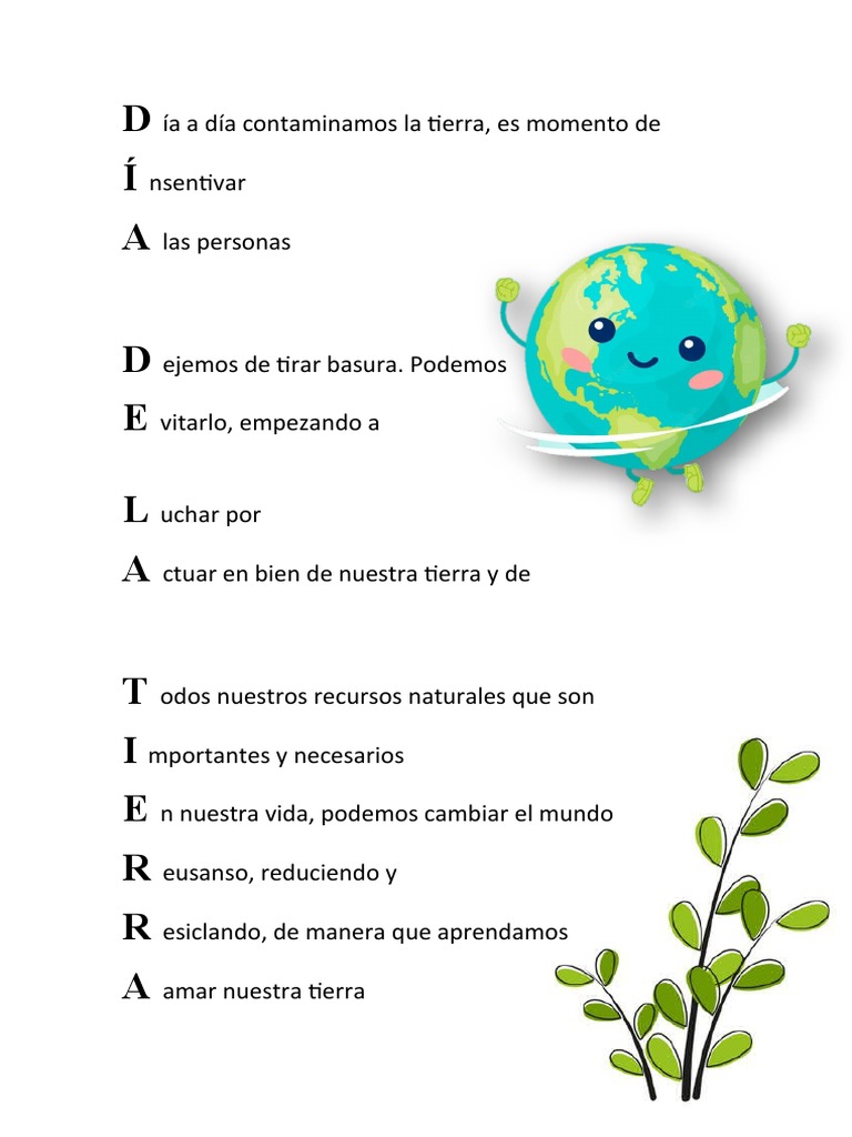 Acróstico: Amor por la Tierra | PDF