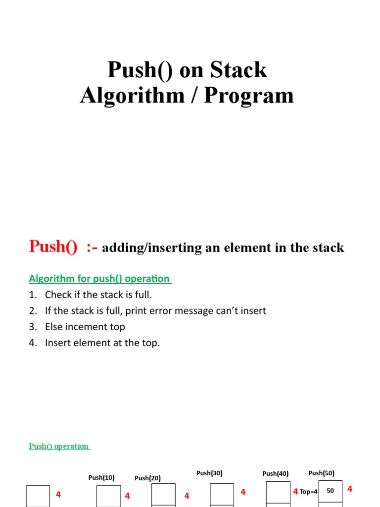 Push Alg Stack | PDF
