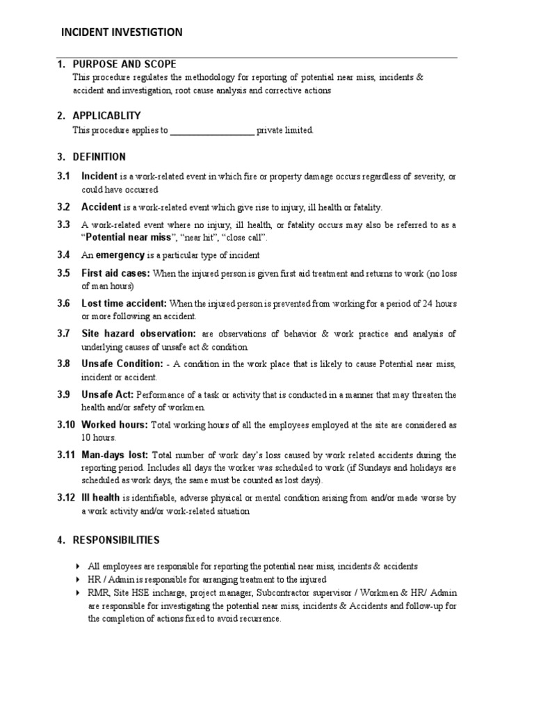 Incident Investigation Guide | PDF