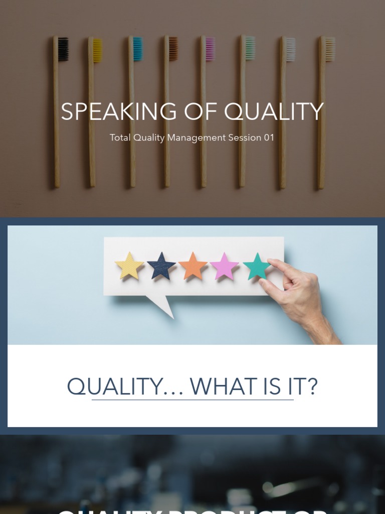 TQM Learning Episode 01 - Speaking of Quality | PDF