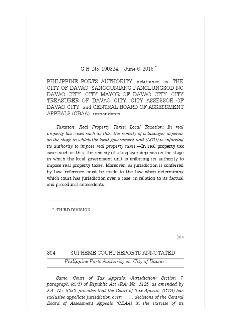 PPA vs. City of Davao | PDF