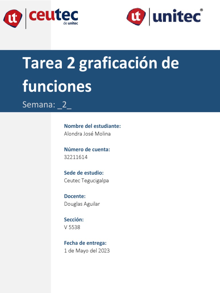 S2 - Tarea 2-Graficación de Funciones - AlondraMolina | PDF