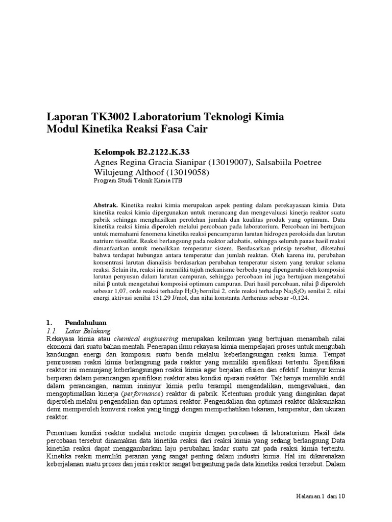 Laporan Singkat KIN 2-2122 MP-05 (B2.2122.K.33) | PDF