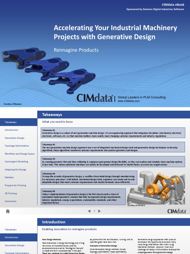 CIMdata Ebook Siemens PLM Software Advances Generative Design Technology in NX | PDF ...