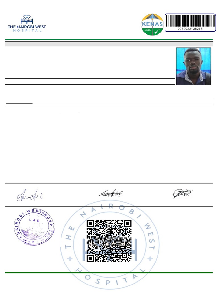 The Nairobi West Hospital LTD: P.O.BOX: 43375-00100, NAIROBI, KENYA ISO ...