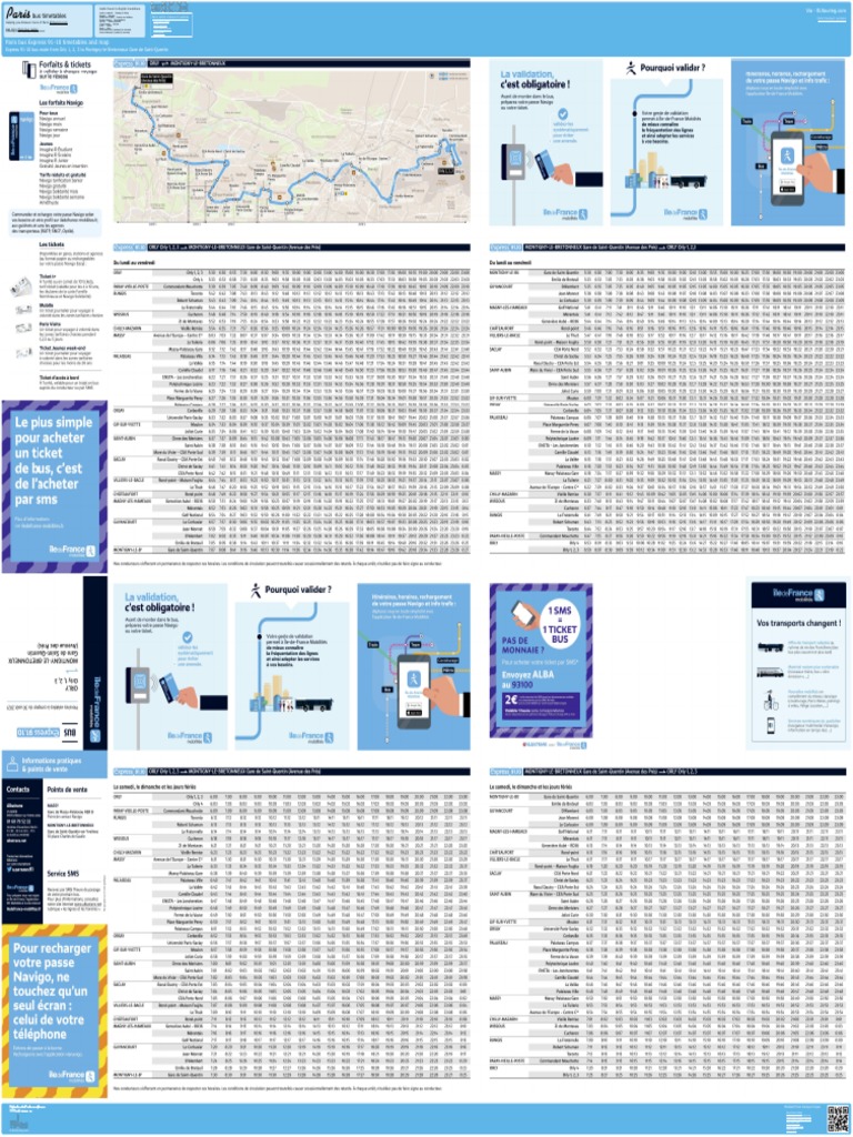 Paris Express 91-10 Bus Timetable & Map | PDF