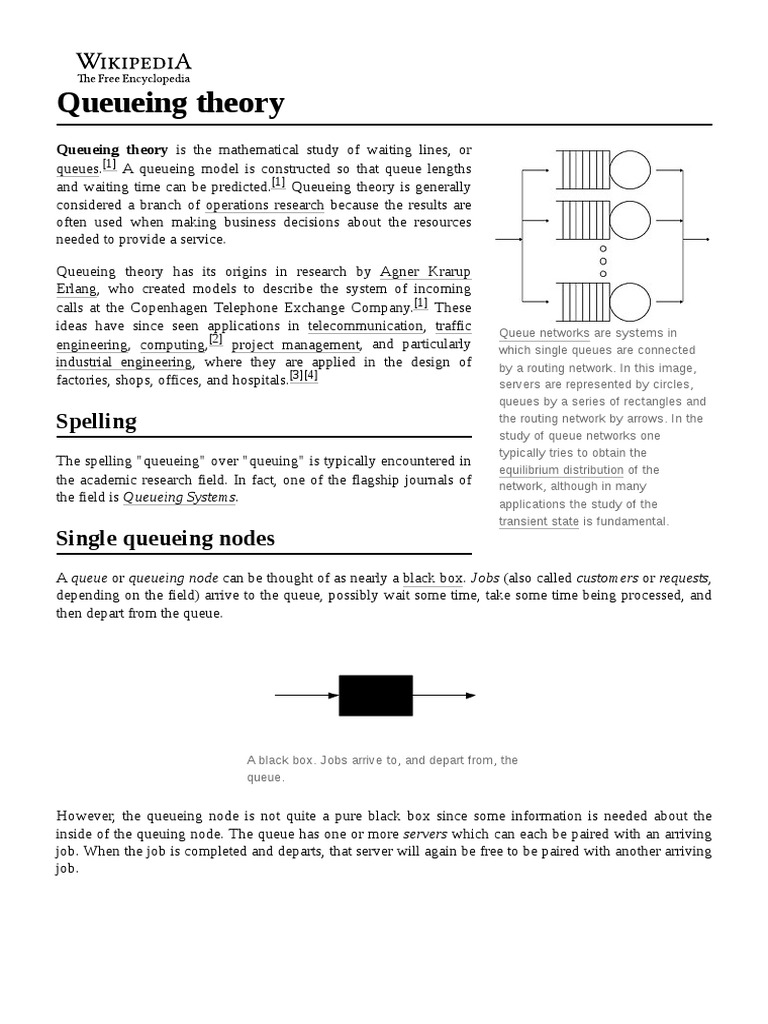 Queueing Theory | PDF | Operations Research | Applied Mathematics
