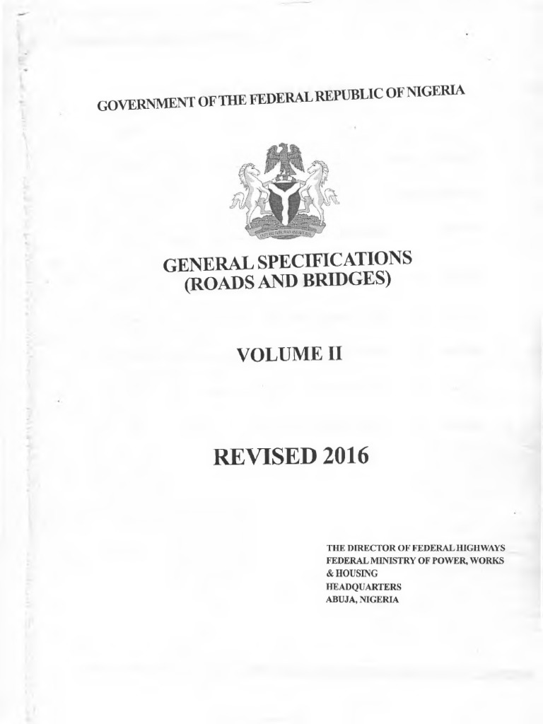 General Specification Road and Bridges Rv-2016 | PDF | Road | Concrete