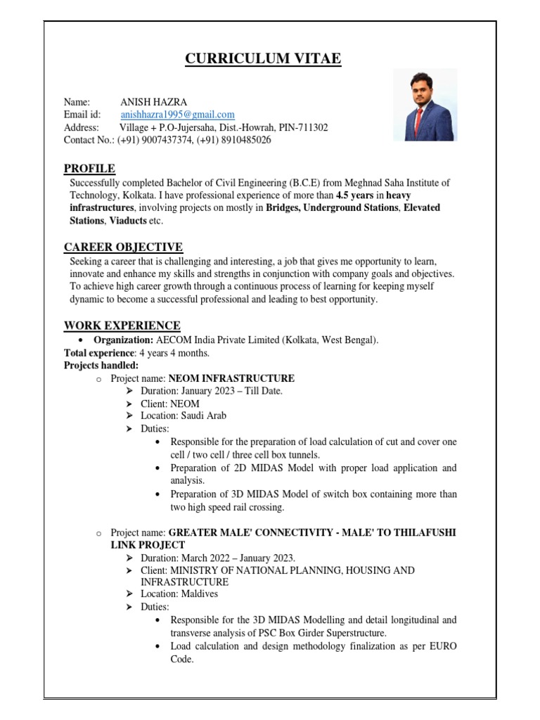 Anish Hazra - CV | PDF