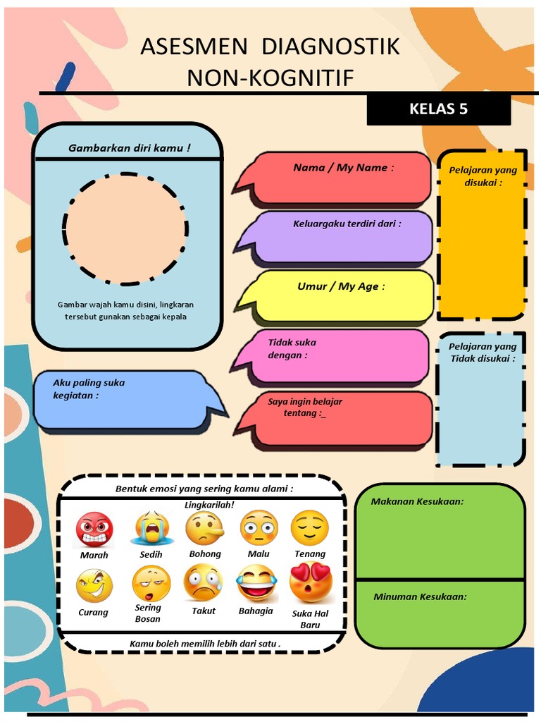 Asesmen Diagnostik Non Kognitif Color | PDF