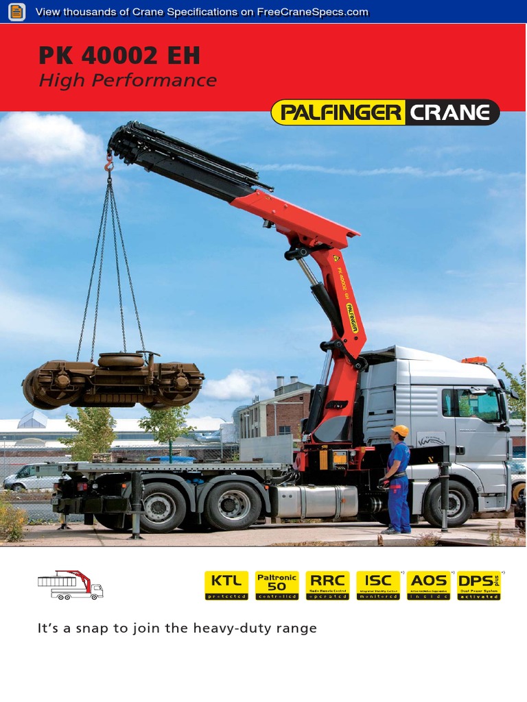 Palfinger PK 40002 EH G | PDF | Crane (Machine) | Manufactured Goods