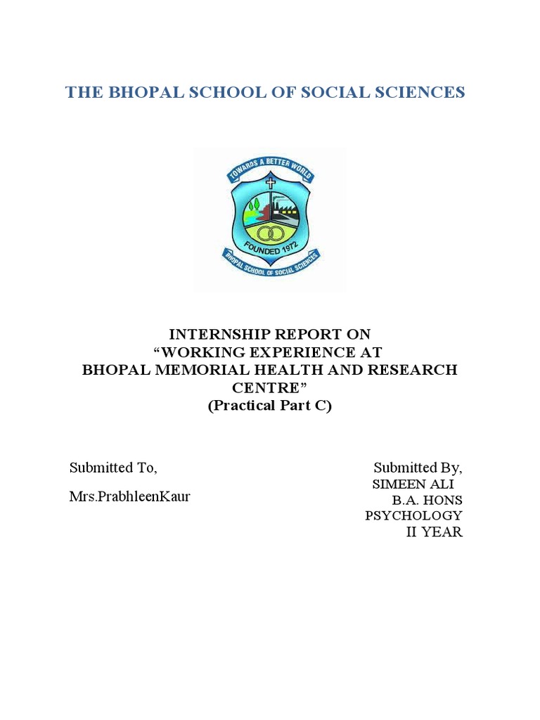 Internship Report | PDF | Psychotherapy | Clinical Psychology