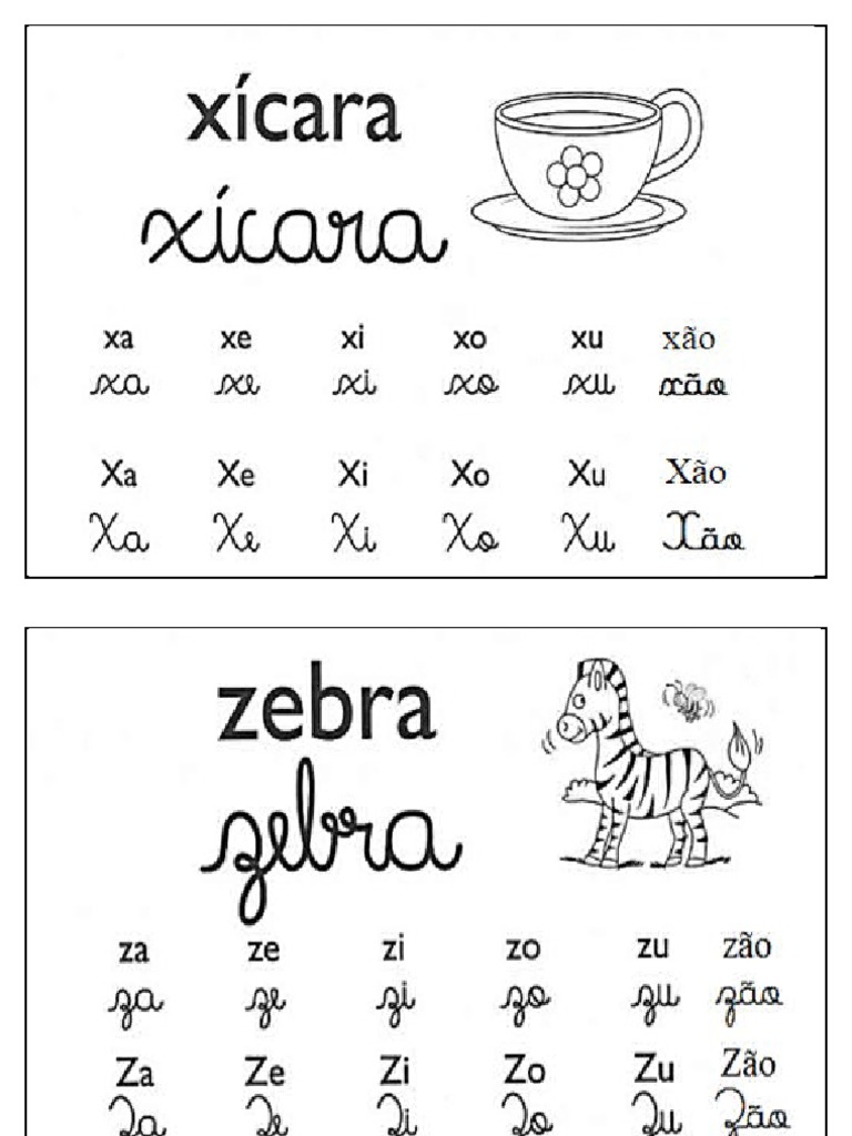 Ficha de Leitura W, X, Y, Z | PDF