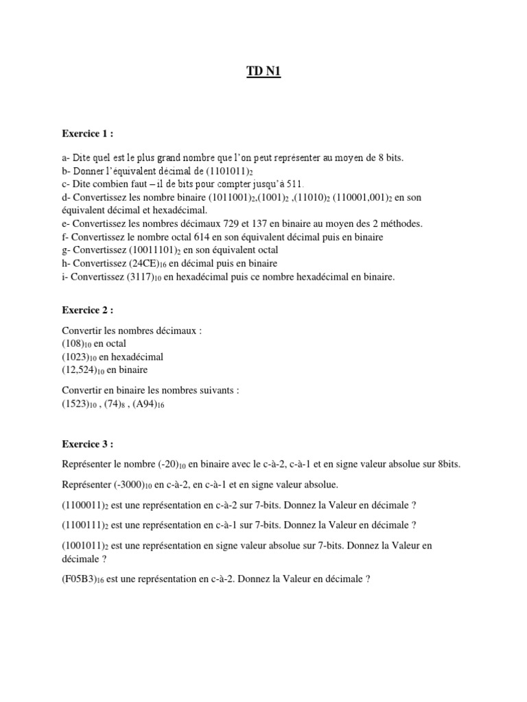 Exercice 1 | PDF