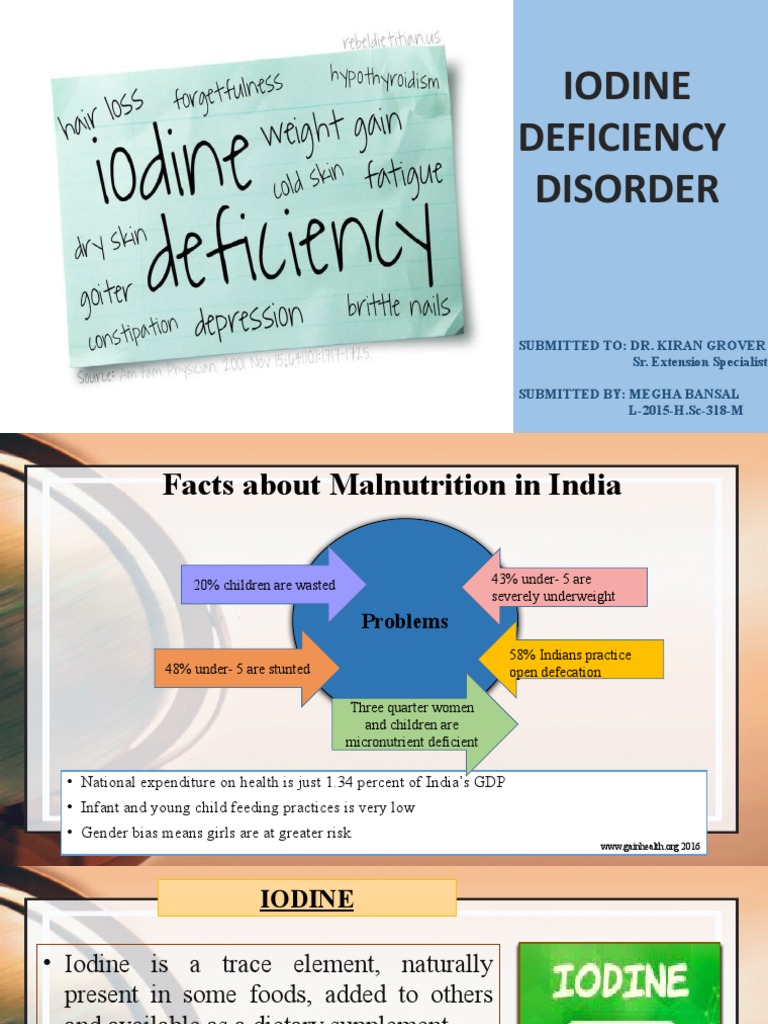 Iodine Deficiency Disorders Overview | PDF