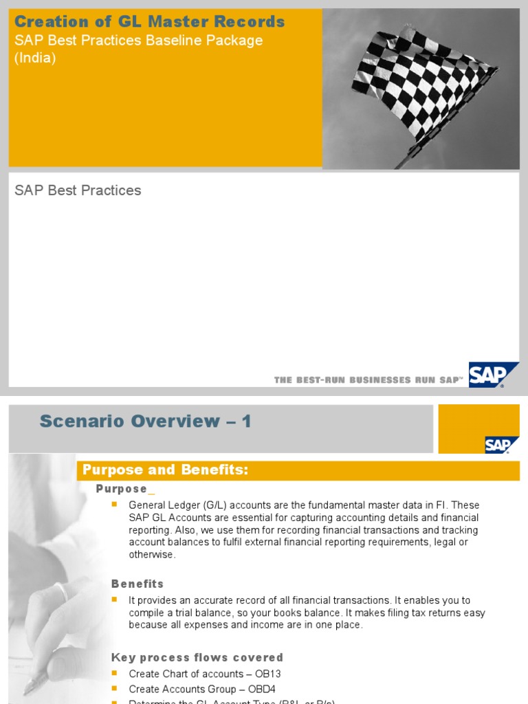 Creation of GL Master Records | PDF