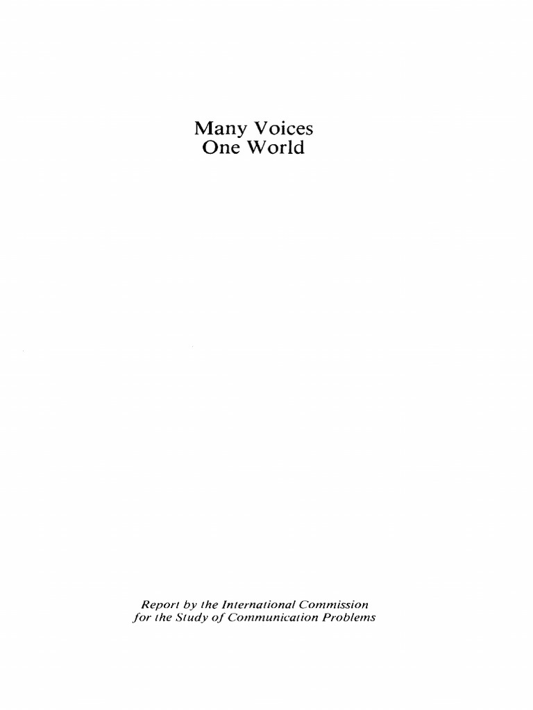 Many Voices One World | PDF