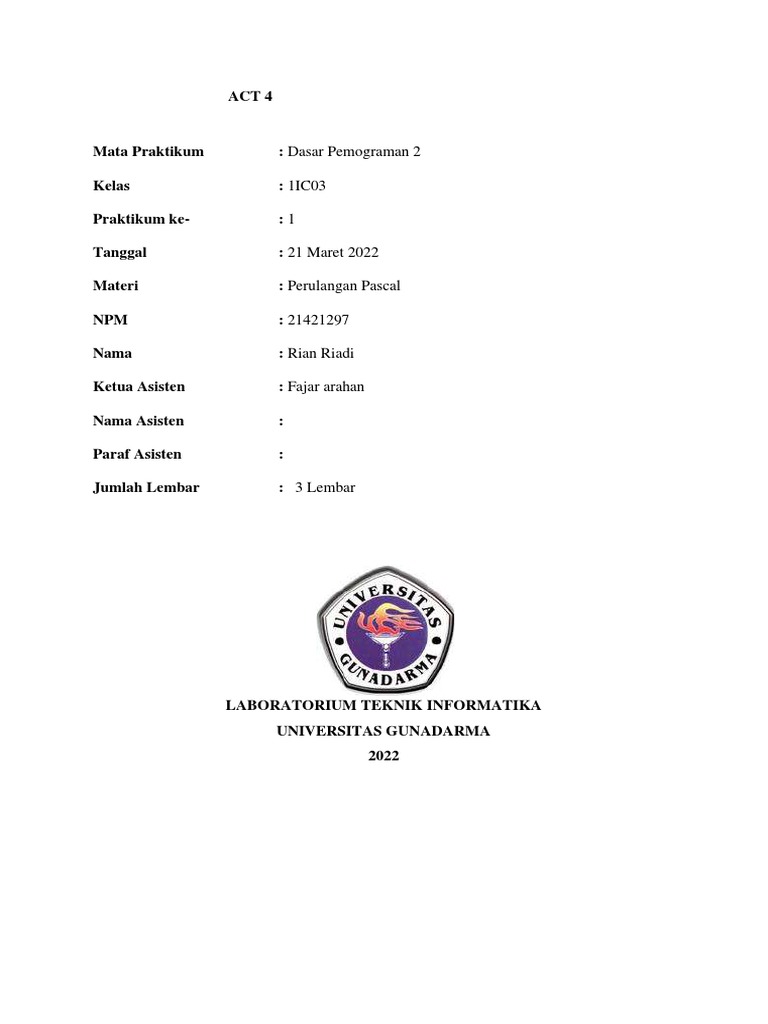 Act4 - Rian Riadi | PDF
