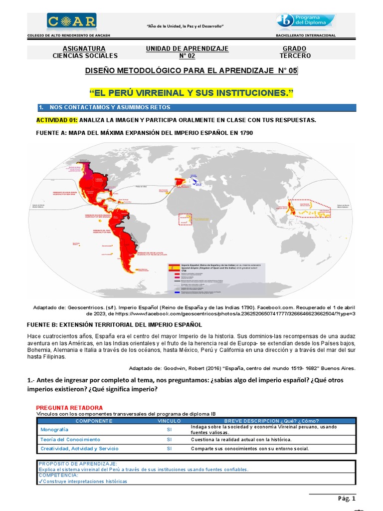 Dmpa 5 CCSS 2023 | PDF | Imperio español | Perú