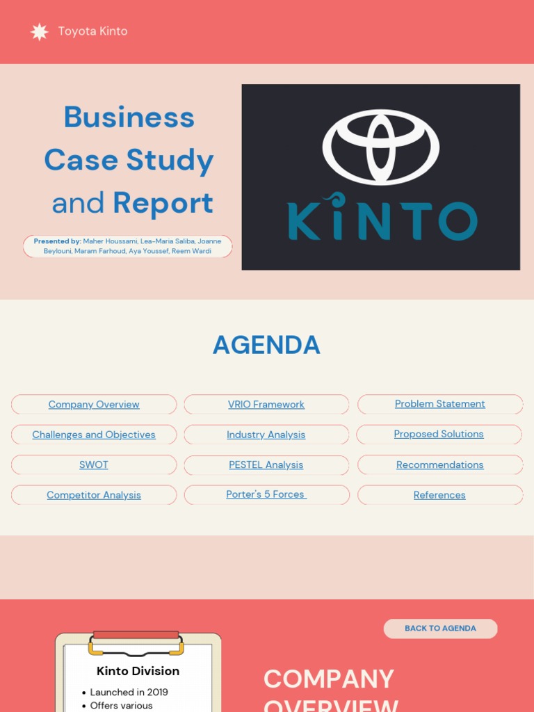 Toyota Kinto Case Study | PDF