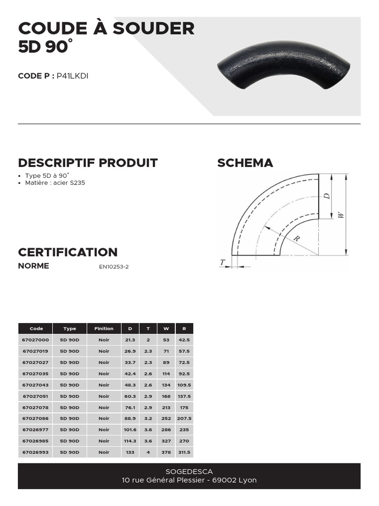 Encombrement Coude | PDF Encombrement Coude | PDF