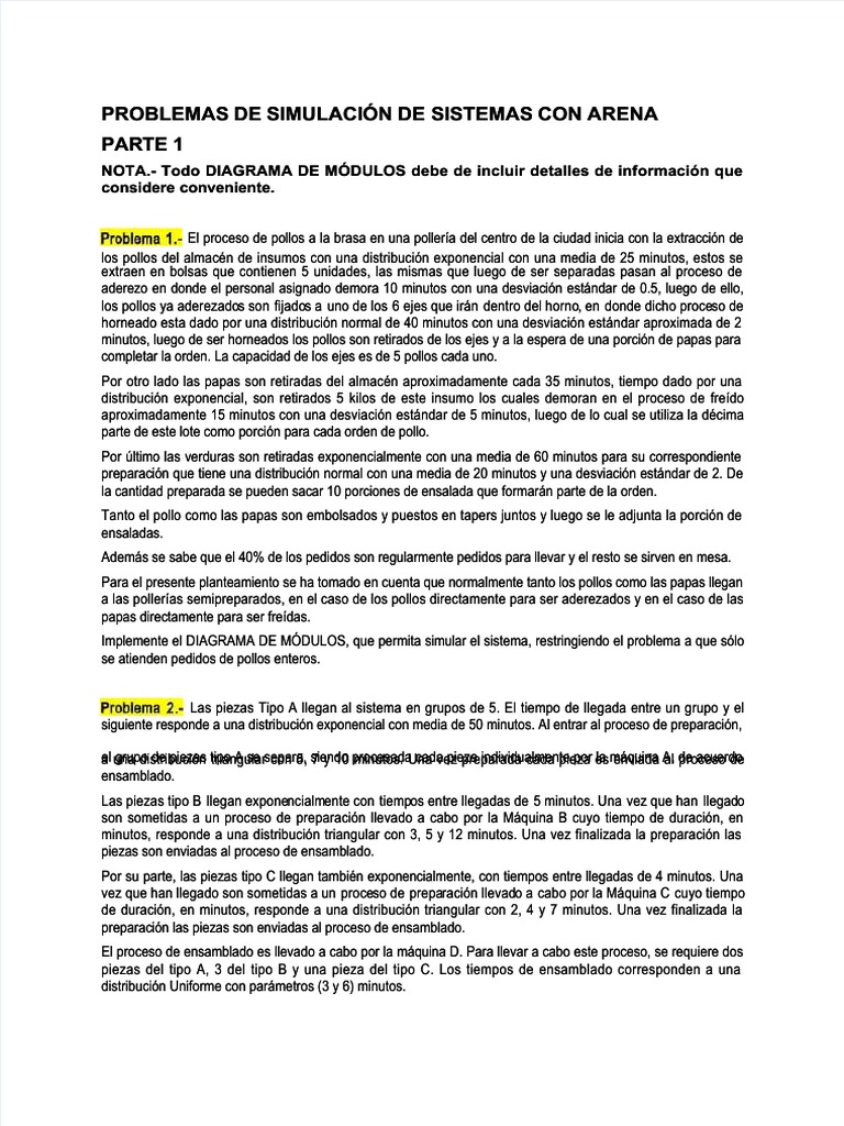 PDF Simulacion de Sistemas Con Arena - Compress | PDF