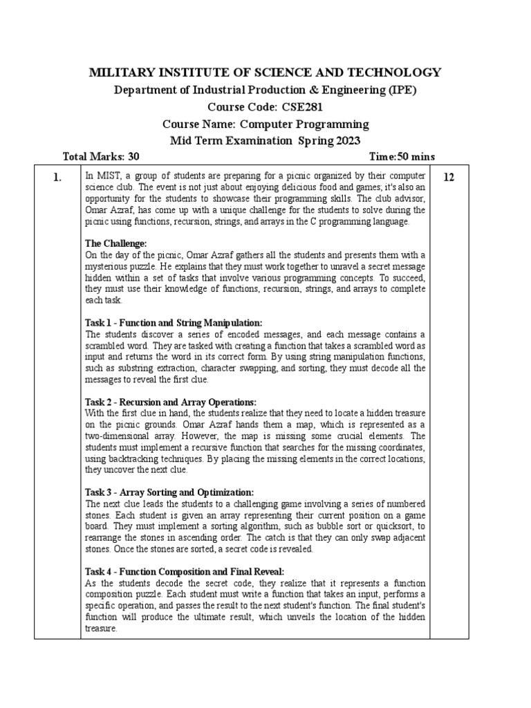 Cse Sample Question 4 | PDF