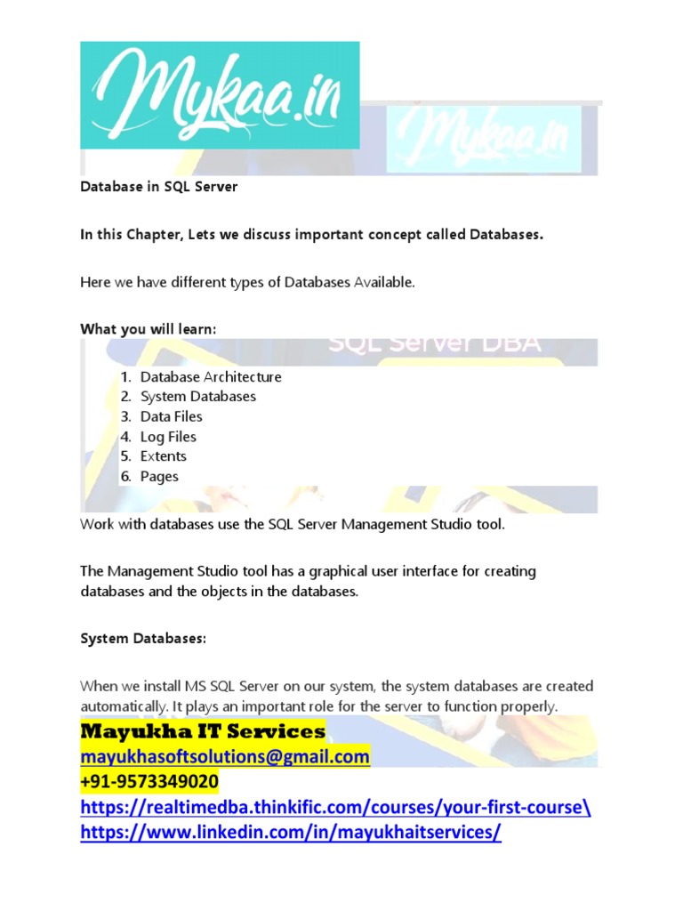 SQL Server 2022 Database Overview | PDF