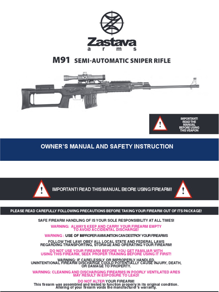 M91 Sniper Rifle Manual | PDF